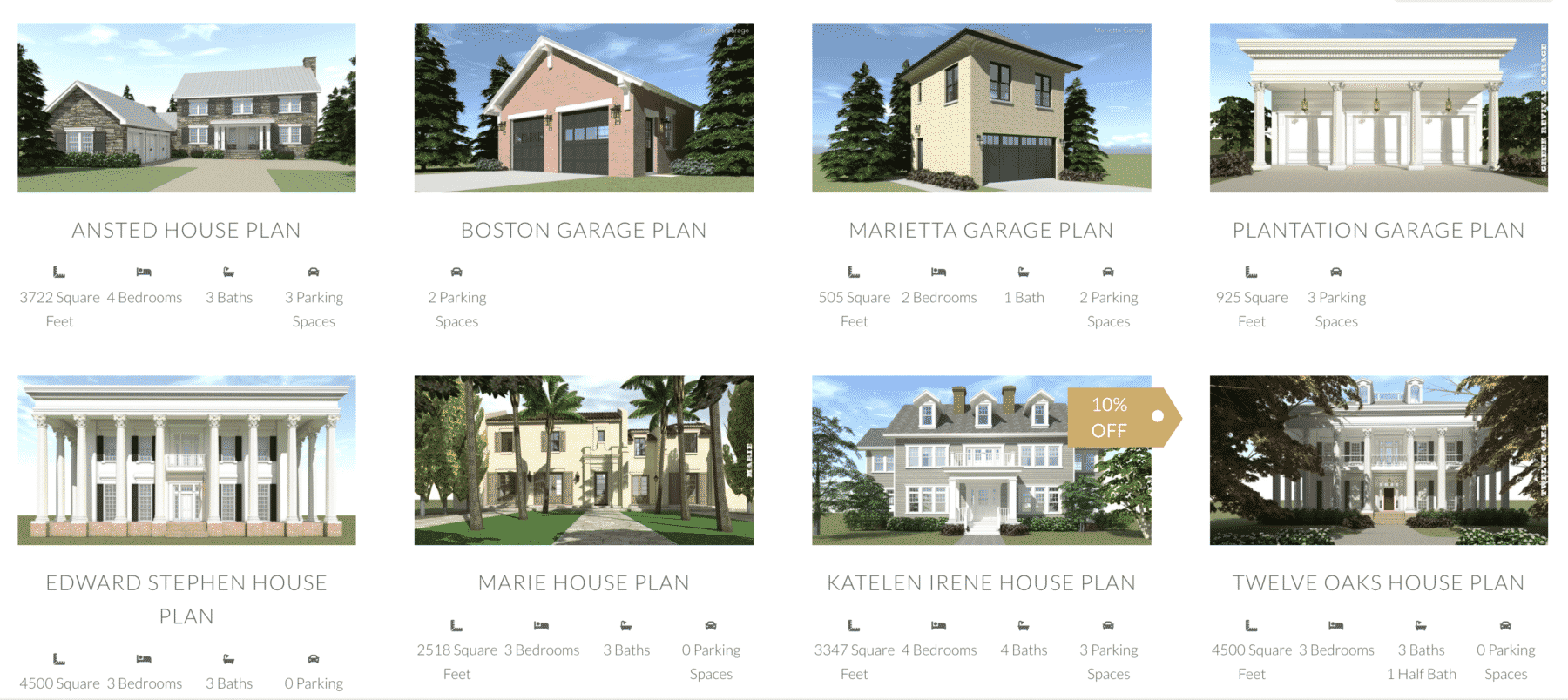 Twelve Oaks Plantation House Plans