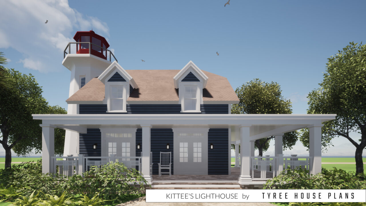 Lighthouse With Attached Home